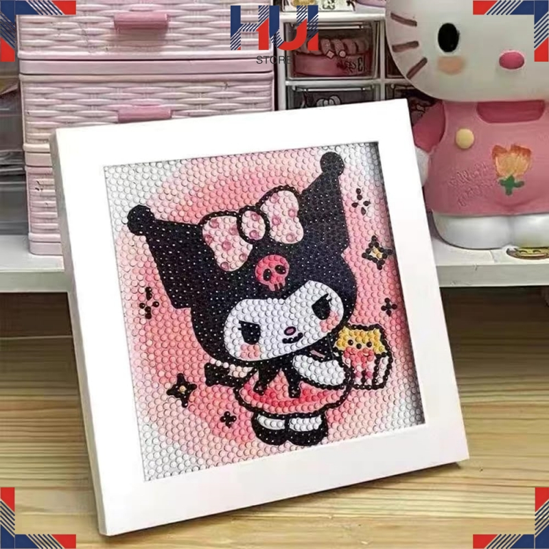 Sanrio Diamond Painting Kuromi 18cmX18cm Carton Photo Frame Set DIY ...