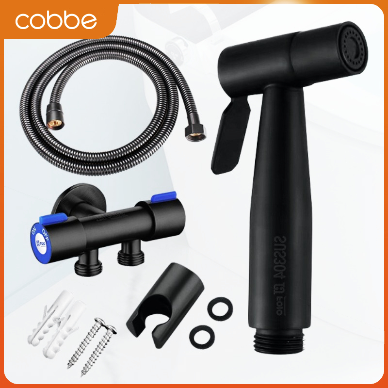 Handheld Bidet Sprayer Set Stainless Press Type Spray Gun For Bathroom ...