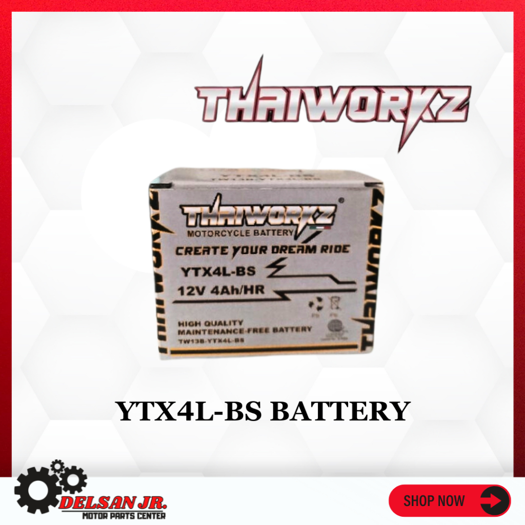 THAIWORKZ BATTERY YTX4L (ORIGINAL) VERY HIGH QUALITY FOR XRM/MIOi125 ...