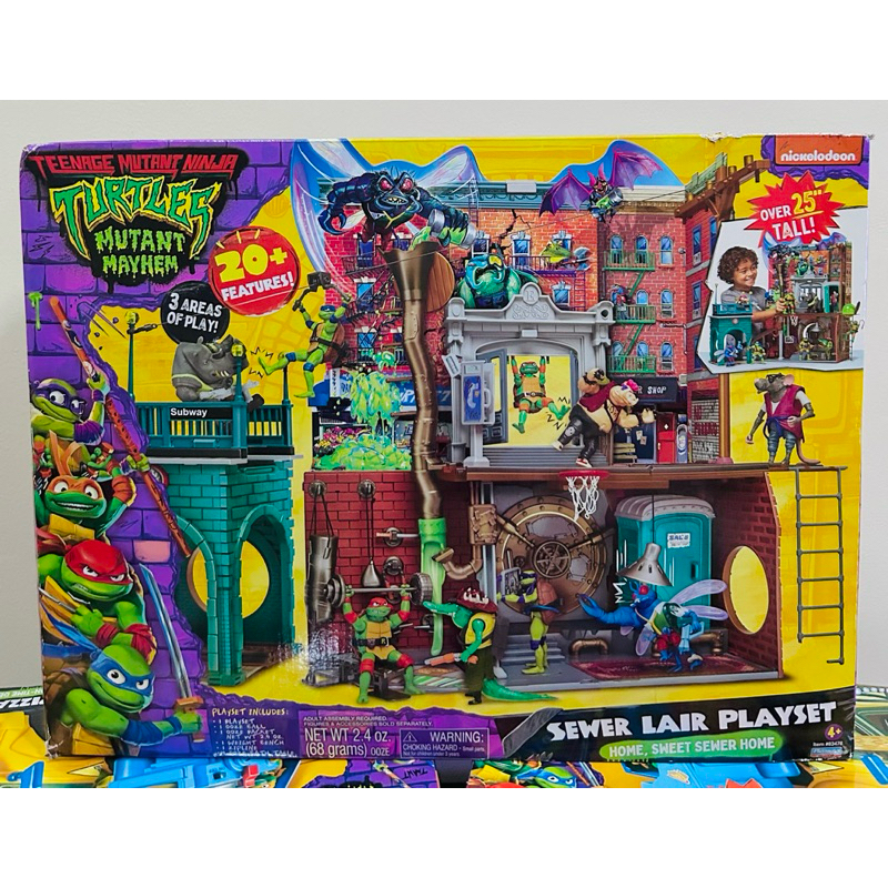 Teenage Mutant Ninja Turtles Mutant Mayhem Sewer Lair Playset | Shopee ...