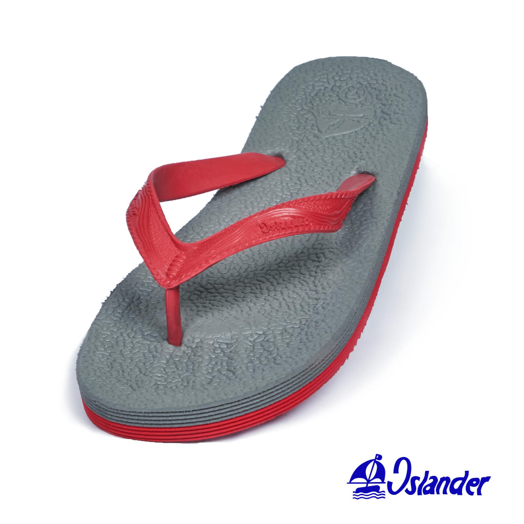 Islander Sandune BL (Gray / Red) - Unisex Slippers for Men & Women ...