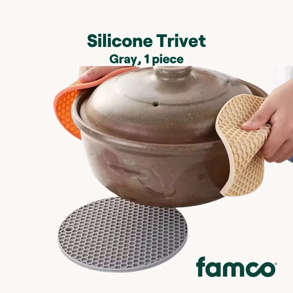 Famco Silicone Trivet, Heat-Resistant Anti-Slip Mat, Anti-Scalding Pot ...