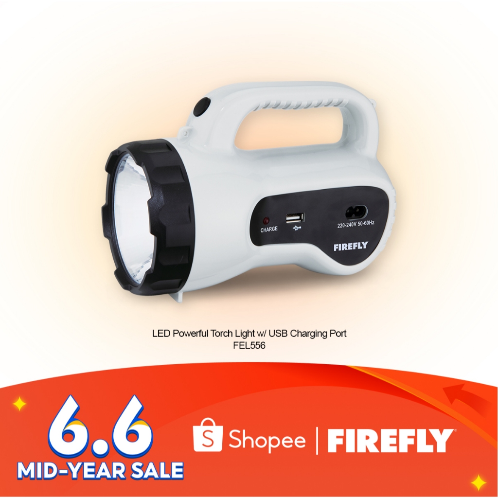 Firefly LED Powerful Torch Light w/ USB - FEL556 | Shopee Philippines
