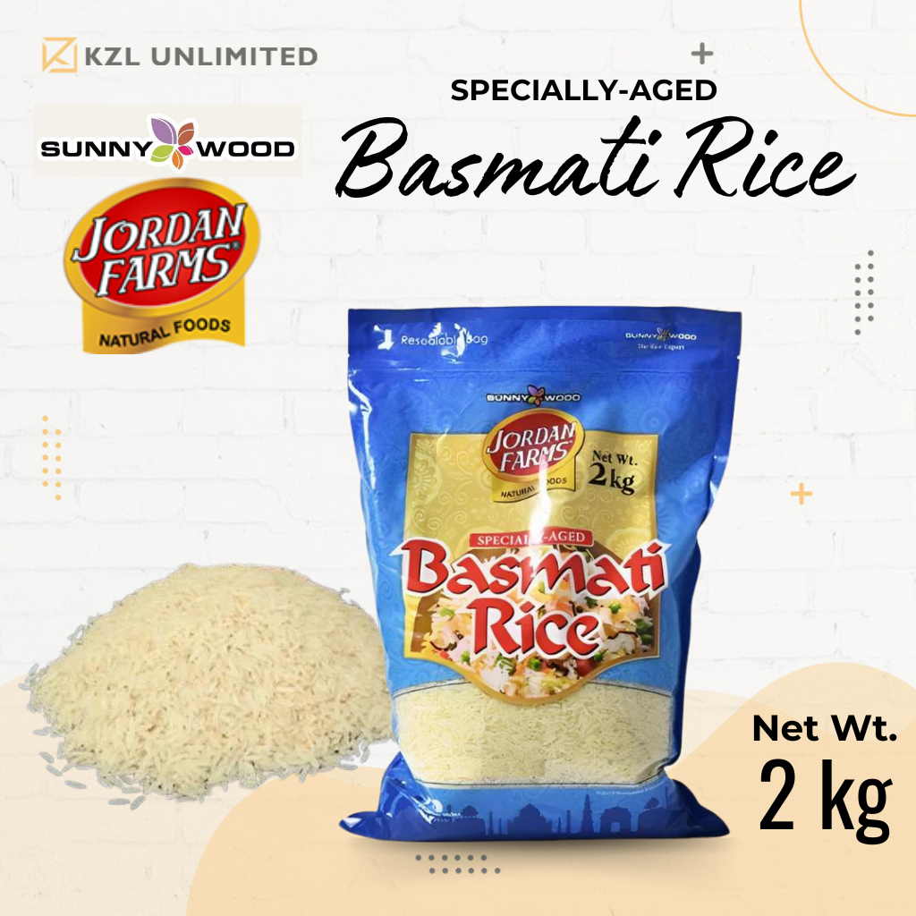 KZLU Sunny Wood Jordan Farms Specially Aged Basmati Rice 2kg | Shopee ...