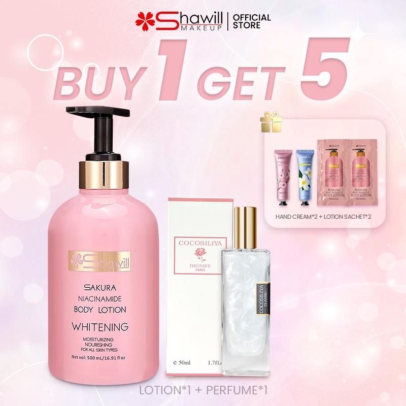 Shawill niacinamide body lotion sakura blossom care whitening lotion cherry extract moisturizing ...