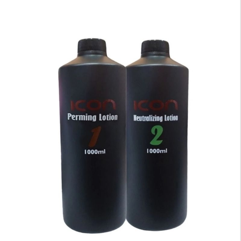 ICON PERMING LOTION AND NEUTRALIZER SET 1000ML (COLD WAVE) | Shopee ...