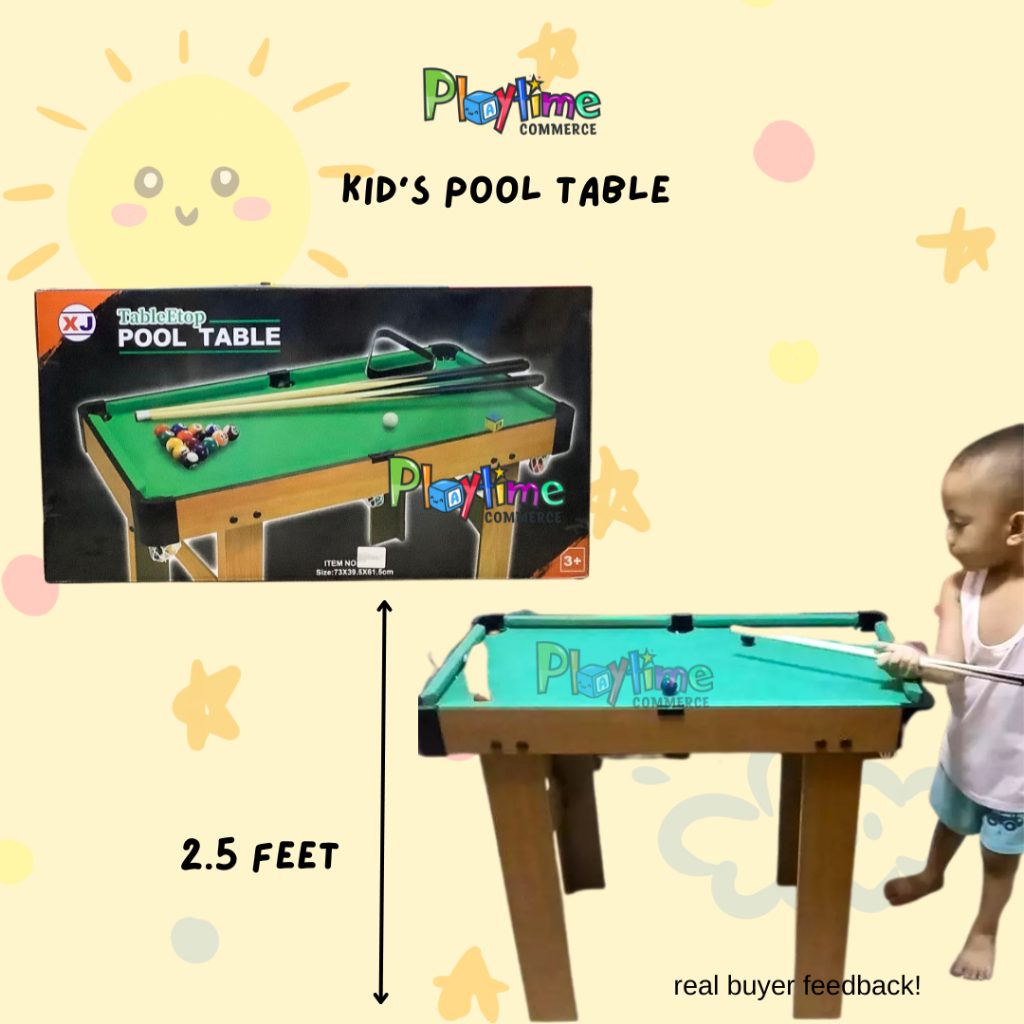 Junior Tabletop Billiards Table Games Pool Billiard 2.5 Feet Height ...
