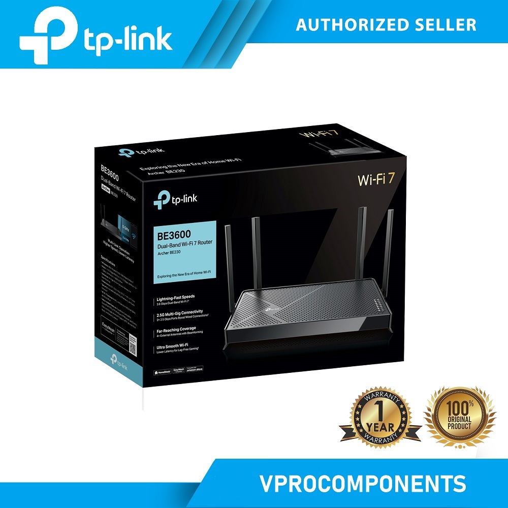 TP-Link Archer BE230 BE3600 Dual-Band 2.5G Gigabit Wi-Fi 7 Router ...