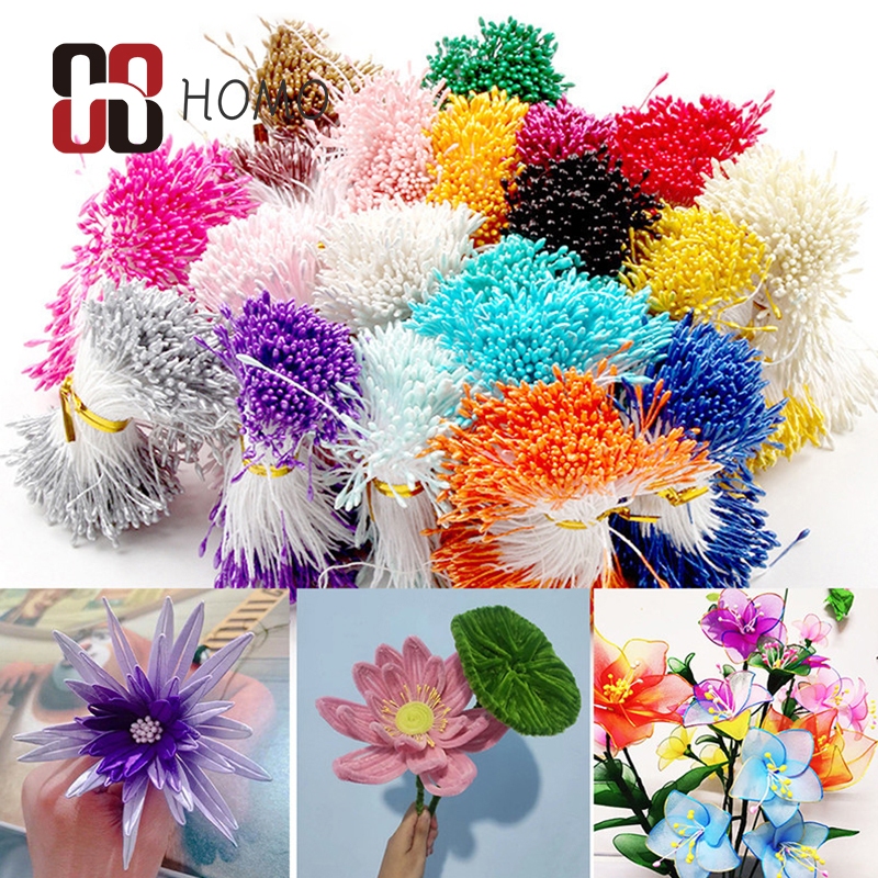 【150pcs】Artificial Flower Stamens DIY Bouquet Decoration Double Headed ...