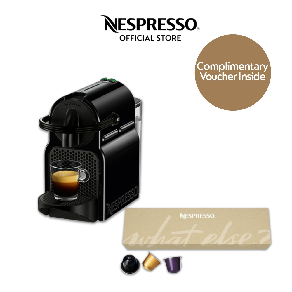 Nespresso Inissia Black Coffee Machine With Nespresso Coffee Capsules ...