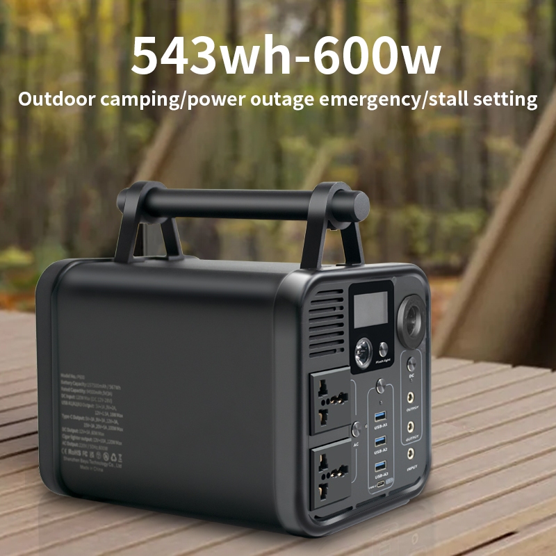567W 600W Powered Generator Portable Power Station Pure Sine 220V AC ...
