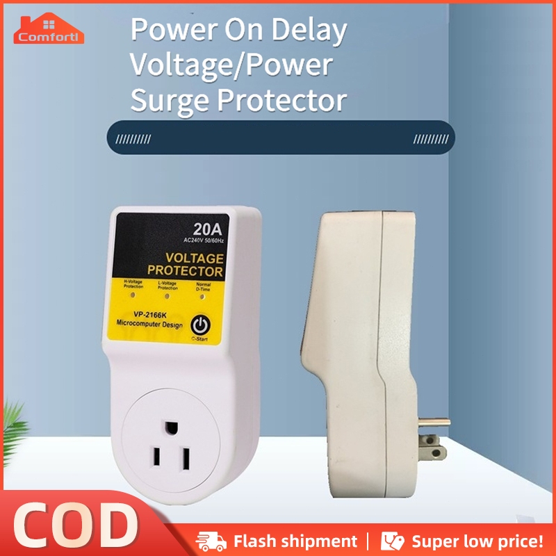 Power On Delay Voltage/Power Surge Protector 3500W 20A Automatic ...