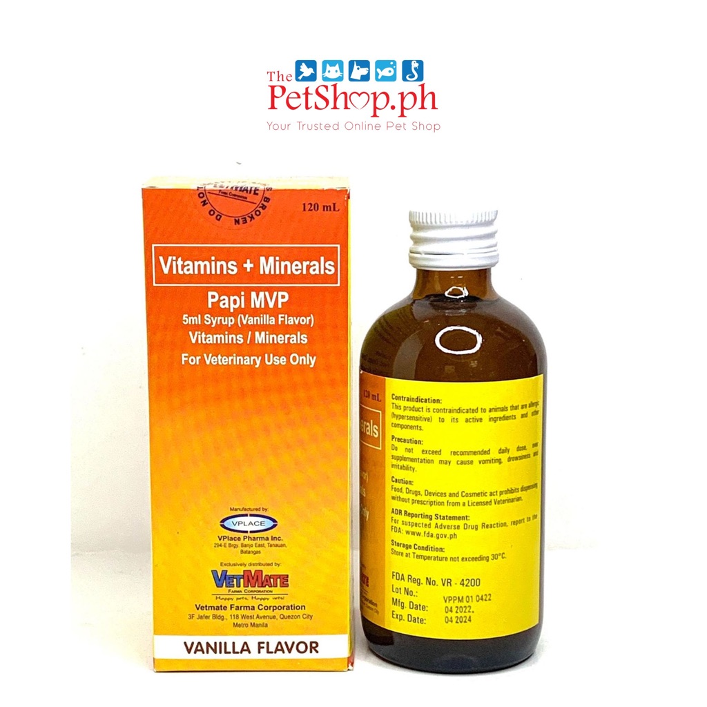 Papi MVP Multivitamins 120ml for Dog and Cats | Shopee Philippines