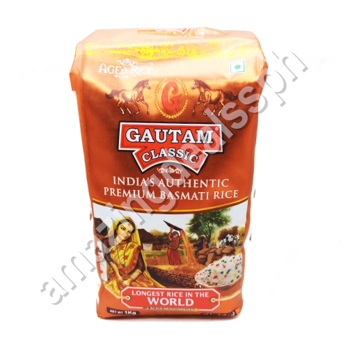 Gautam Classic 1kg India's Authentic Premium Basmati Rice | Shopee ...