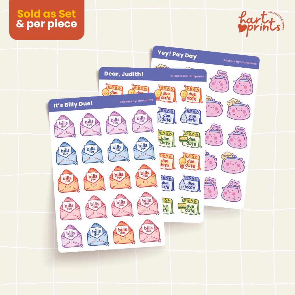 Cute Financial Planning Sticker Set for Planners and Calendars | Shopee ...