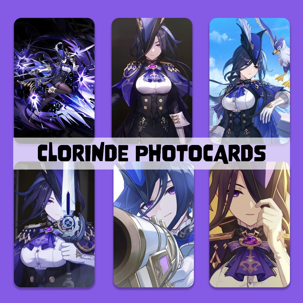 Genshin Impact Photocards - CLORINDE Textured Photocards Front and Back ...