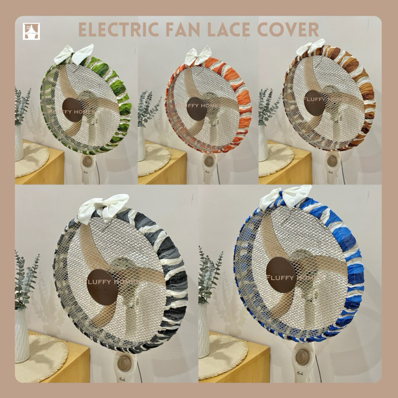 Fluffy Homes Cypress Wave Fashionable electric fan lace cover and dust ...