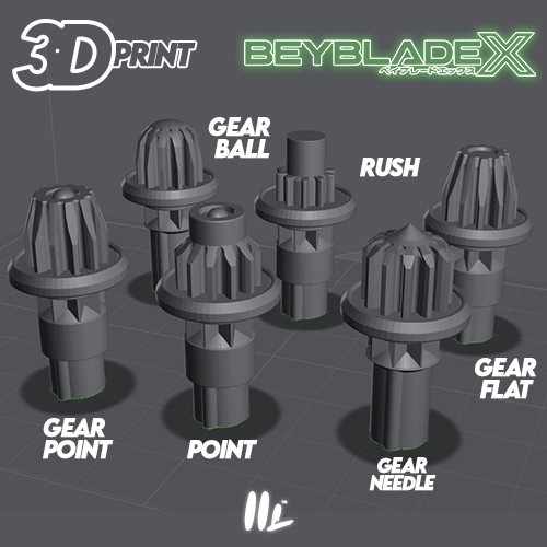 [Beyblade-X] 3dPrinted Bits (ATTACK BITS) | Shopee Philippines