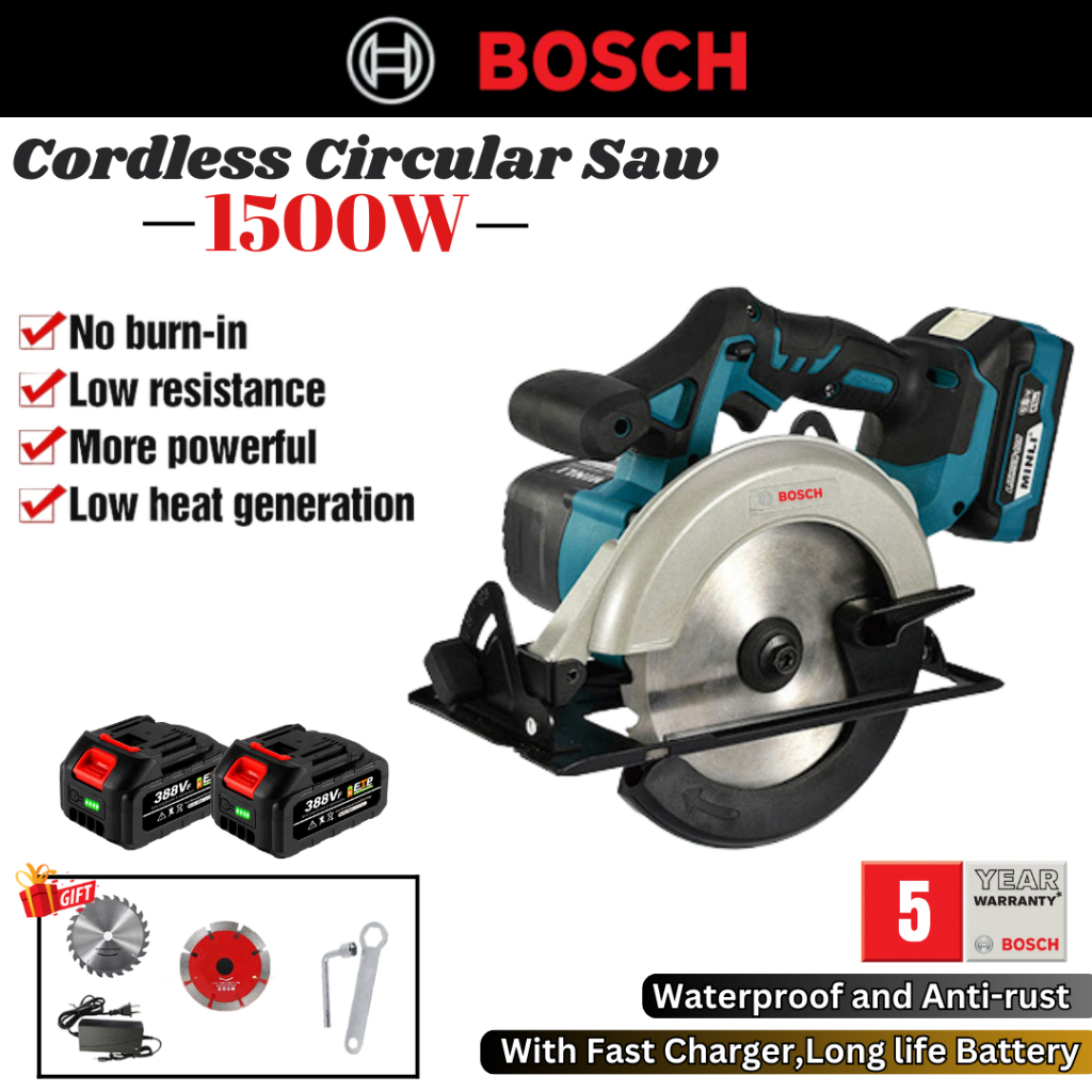 BOSCH Circular Saw Machine Brushless Cordless Circular Saw 5" Circular ...