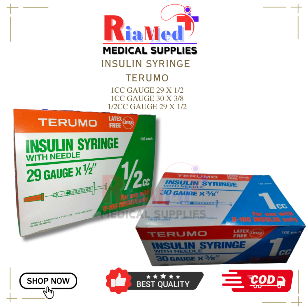Insulin Syringe - Terumo 1cc & 1/2cc 29g X 1/2" | Shopee Philippines