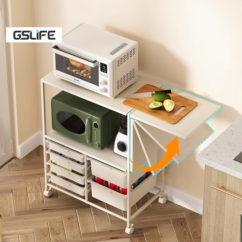 GSlife Kitchen Organizer Movable Trolley Oven Rack With Wheels And ...