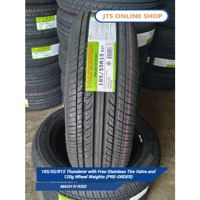 185/55R15 Thunderer with Free Stainless Tire Valve | Shopee Philippines