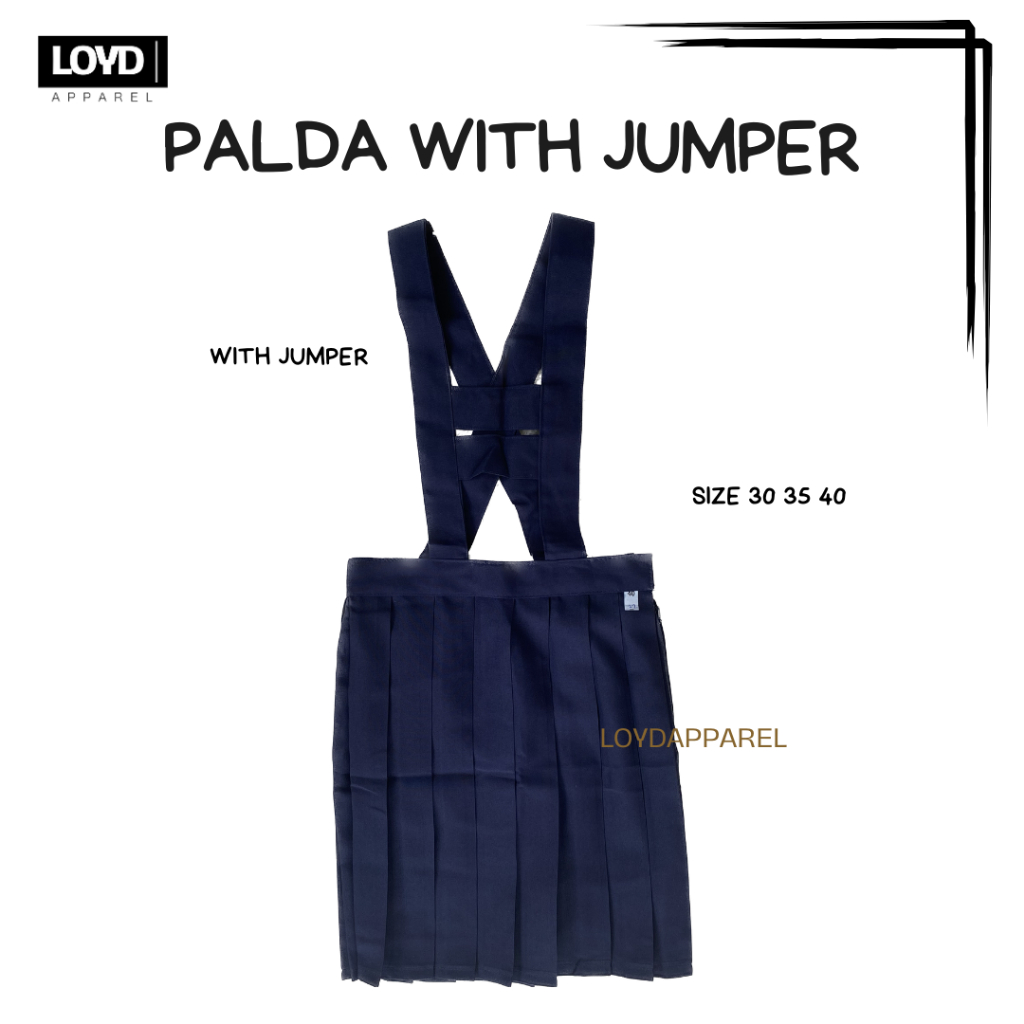 Palda Skirt with Jumper Navy Blue School Uniform for Girls Elementary ...