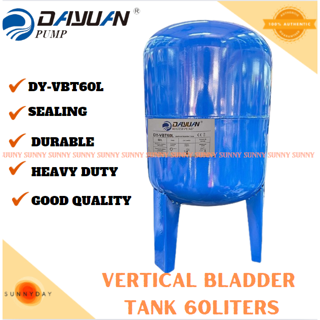 Dayuan Vertical Bladder Tank 60 Liters (DY-VBT60L) Heavy Duty | Shopee ...