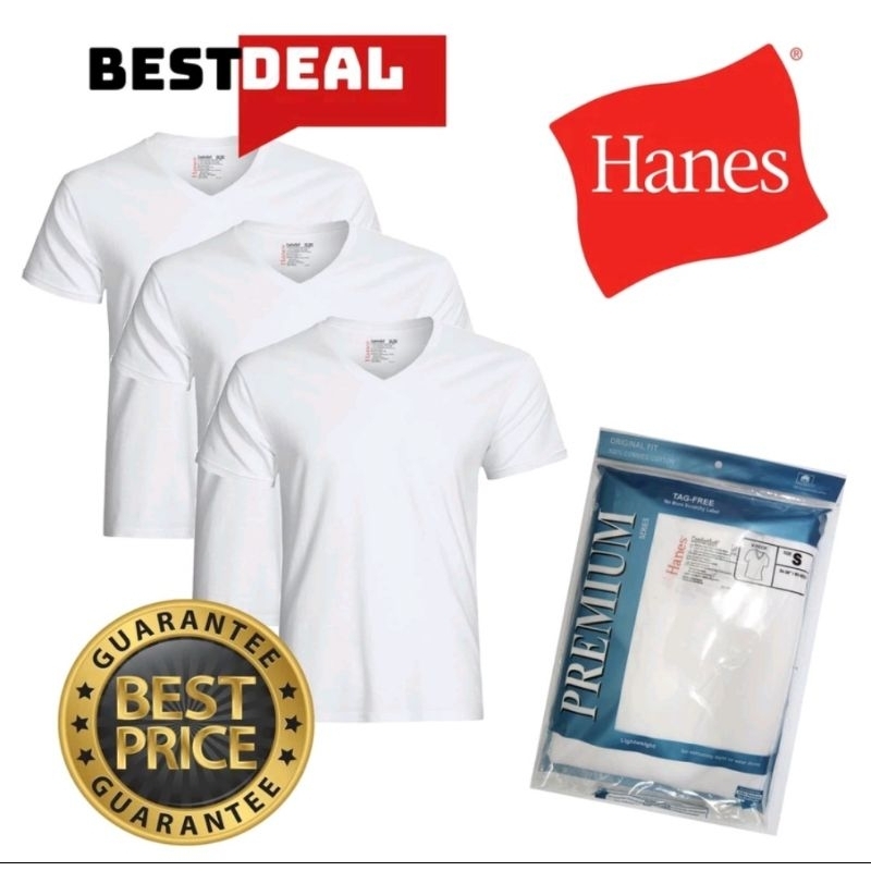 HANES T-SHIRTS WHITE | Shopee Philippines