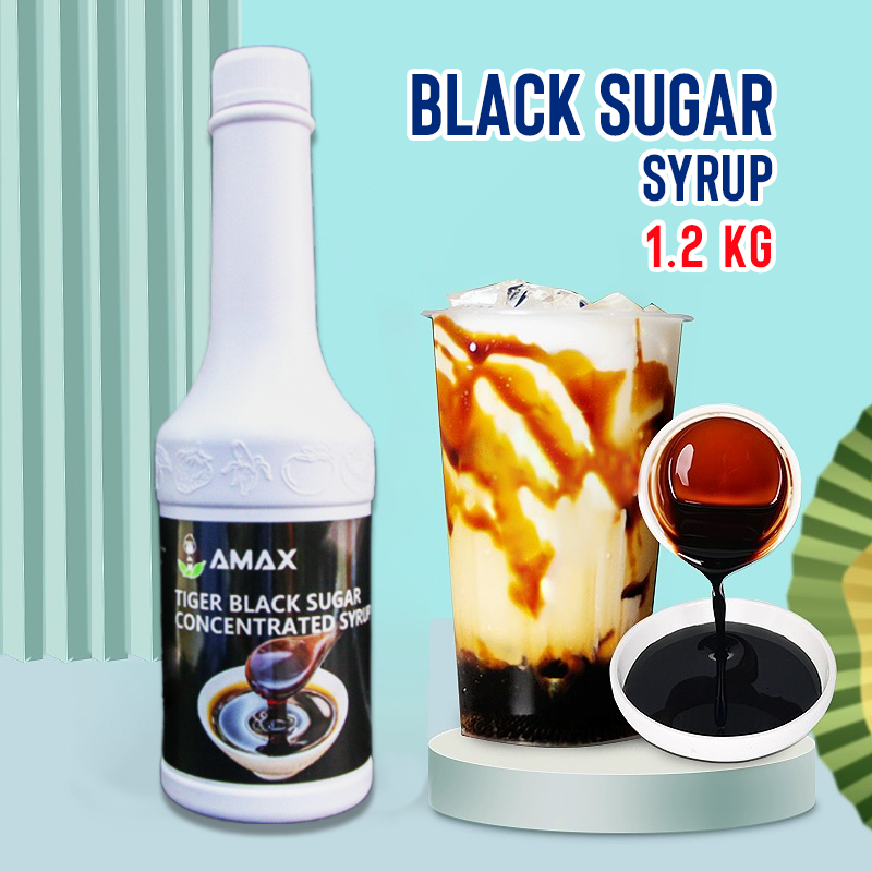 AMAX Tiger Black Sugar Concentrated Syrup 1.2kg Brown Sugar Syrup For ...