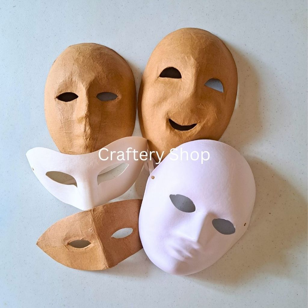 Plain Mask Brown/White, Half or Full PER PIECE | Shopee Philippines