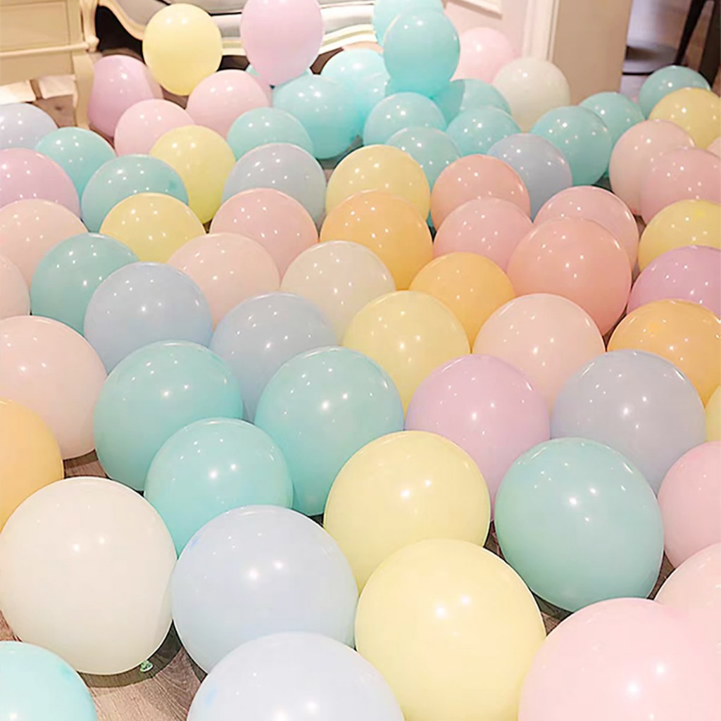 60pcs Macaroon Balloon Set for Birthday Pastel Balloons 12 inches Latex ...