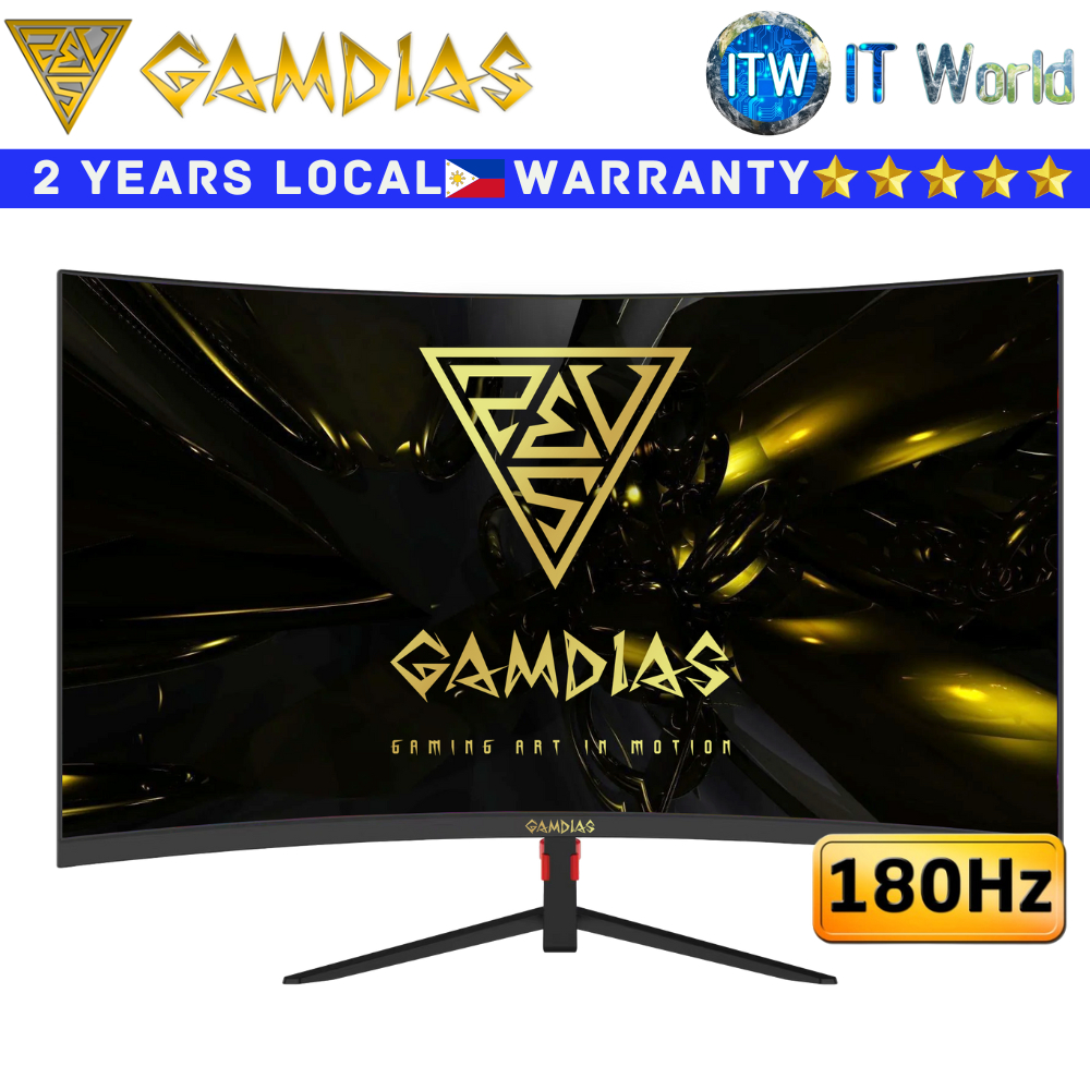 Itw | Gamdias Curved Gaming Monitor 24" 180Hz / 1920x1080 FHD / VA ...