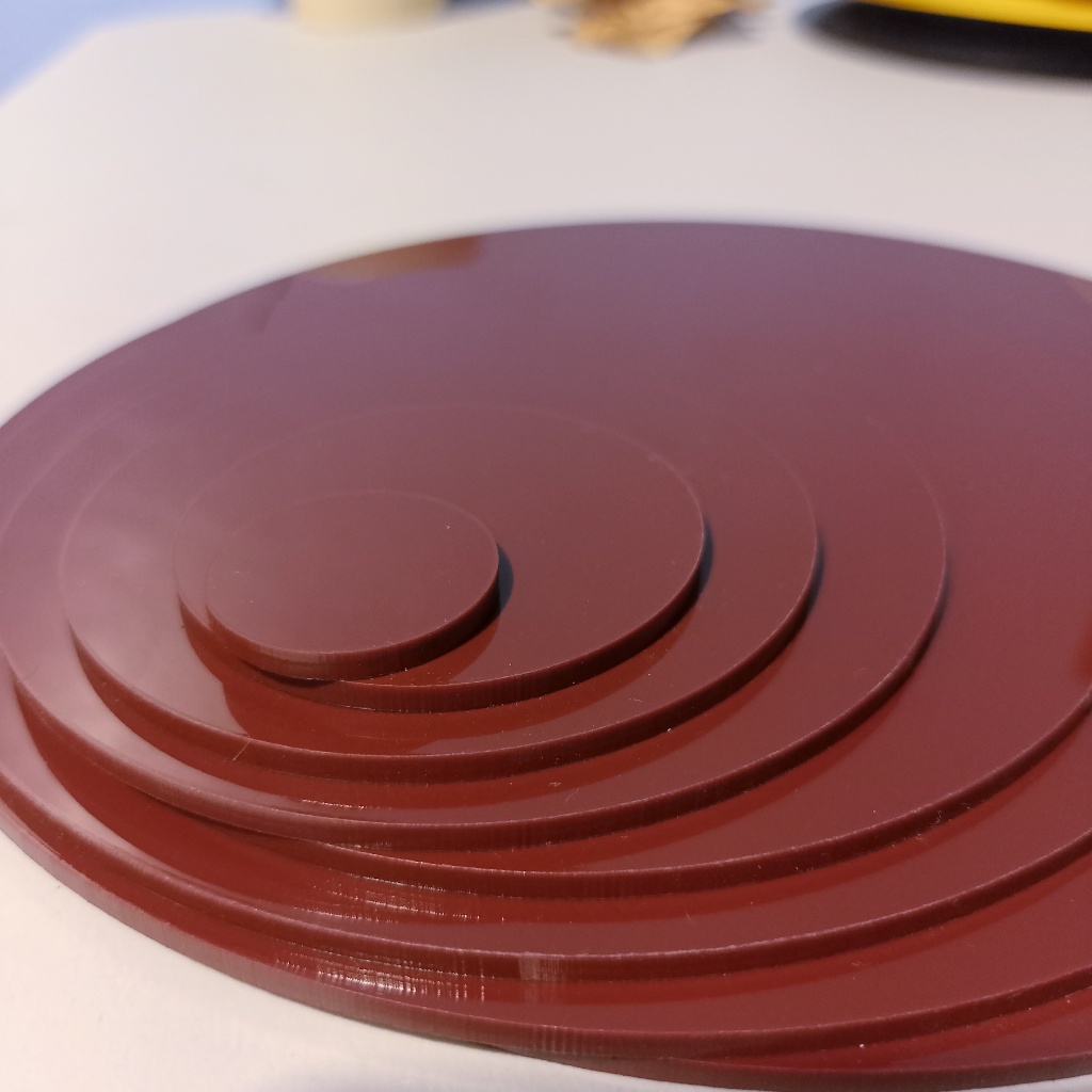 Circle Acrylic Sheets BROWN OPAQUE (3mm Thickness, 1-8 Inches Diameter ...