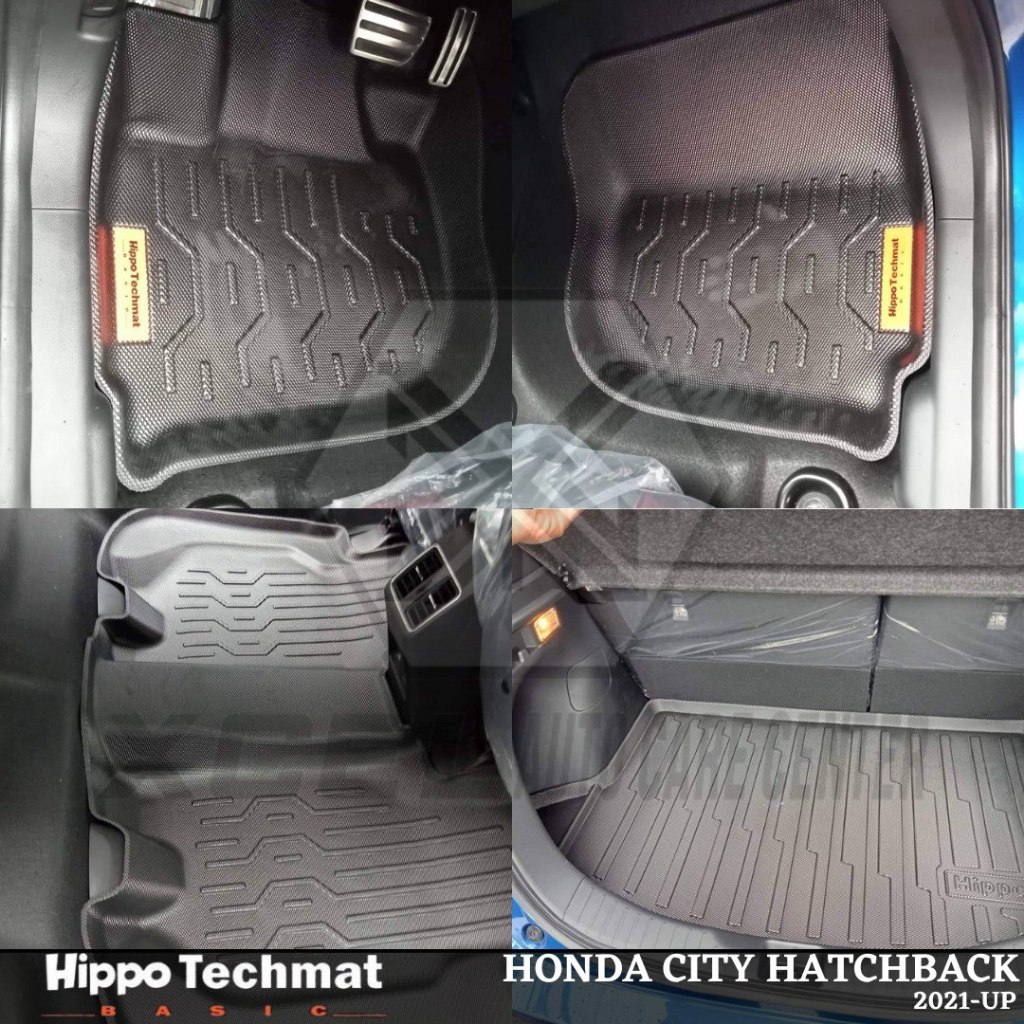 HONDA CITY HATCHBACK 2021-UP HIPPO TECHMAT BASIC DEEP DISH CAR MATS ...