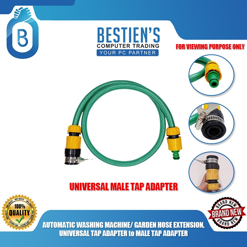 AUTOMATIC WASHING MACHINE/ GARDEN HOSE EXTENSION, UNIVERSAL TAP ADAPTER to MALE TAP ADAPTER ...