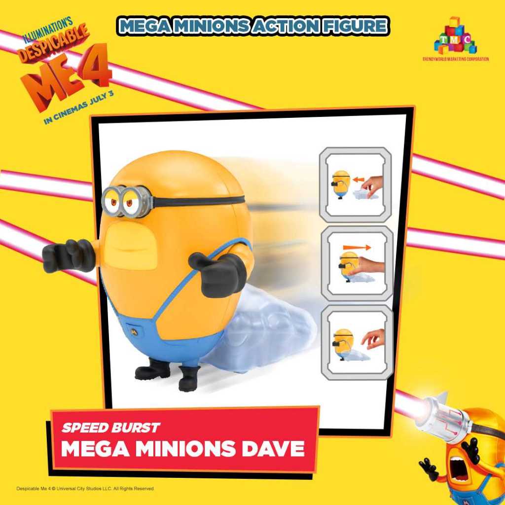 Despicable Me 4 Mega Minions Dave Speed Burst | Shopee Philippines