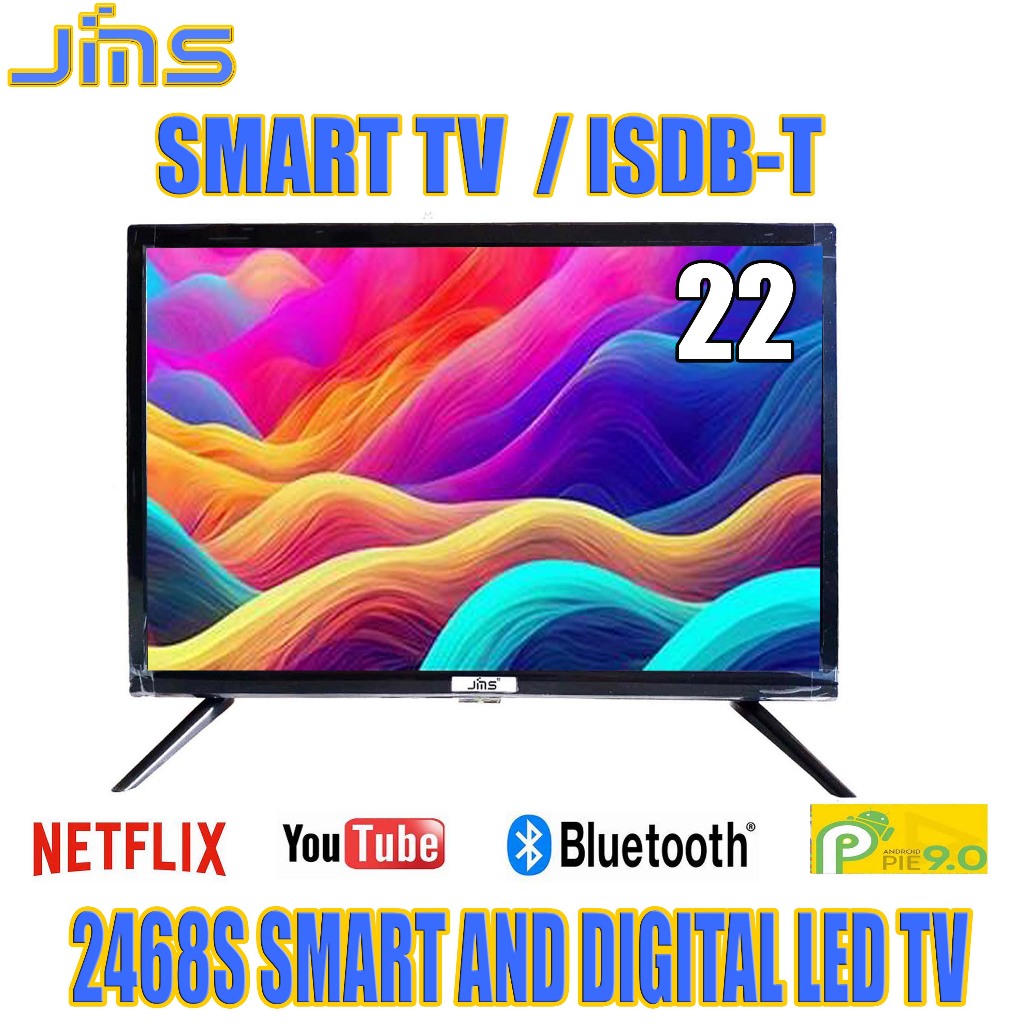 JMS 2468S SMART TV DIGITAL ISDB-T WITH BLUETOOTH LED TV 22 INCH SCREEN 2468S SMART | Shopee ...