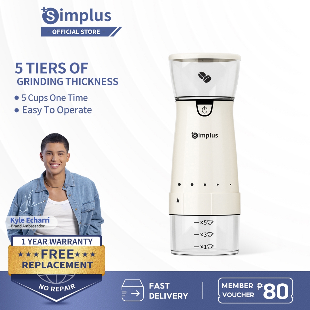 Simplus Electric Coffee Grinder USB Portable Wireless Coffee Bean ...