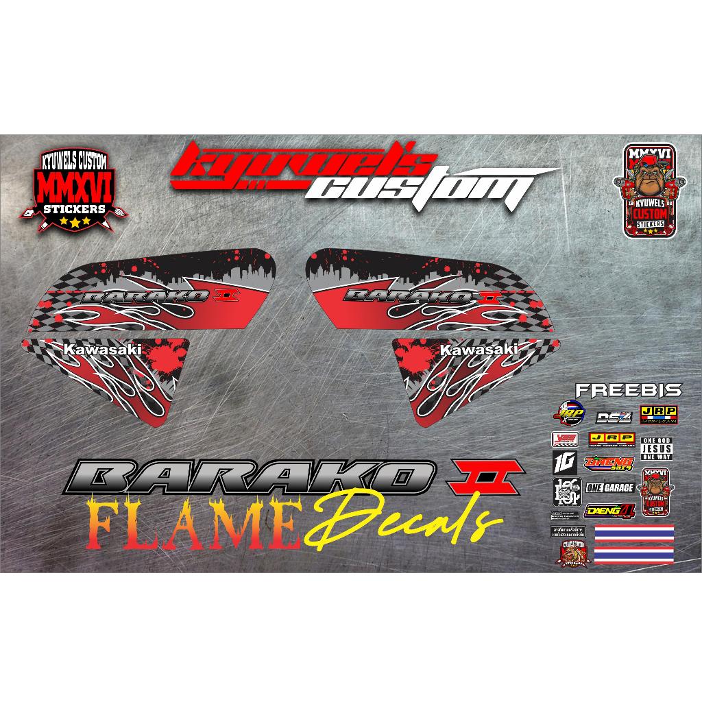 KAWASAKI BARAKO FLAME DECALS | Shopee Philippines