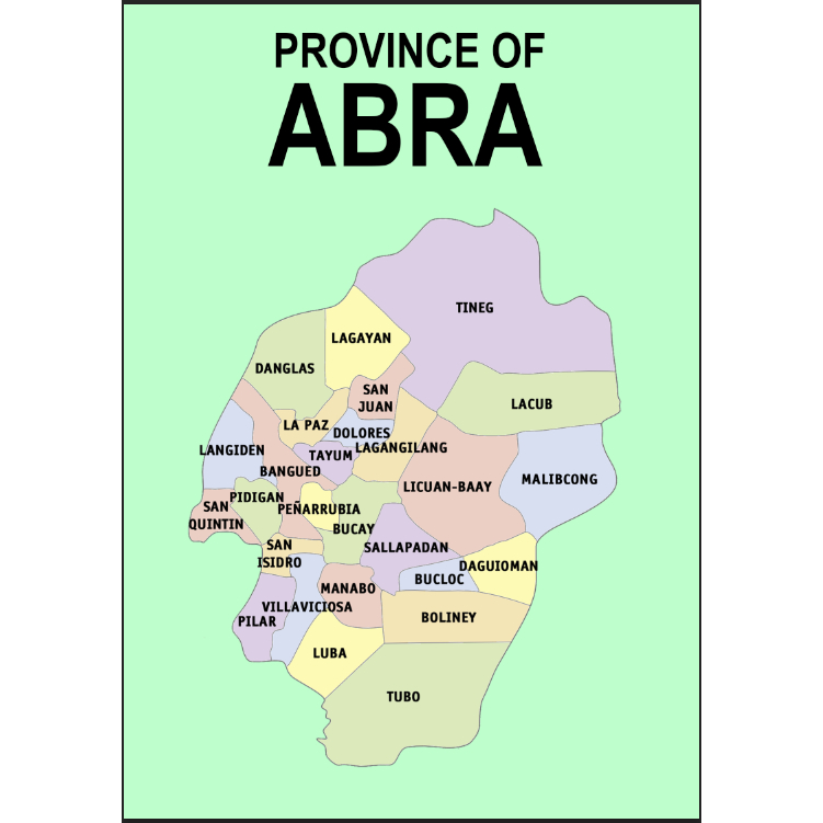 Abra Province Map Waterproof A4 Laminated Chart | Shopee Philippines