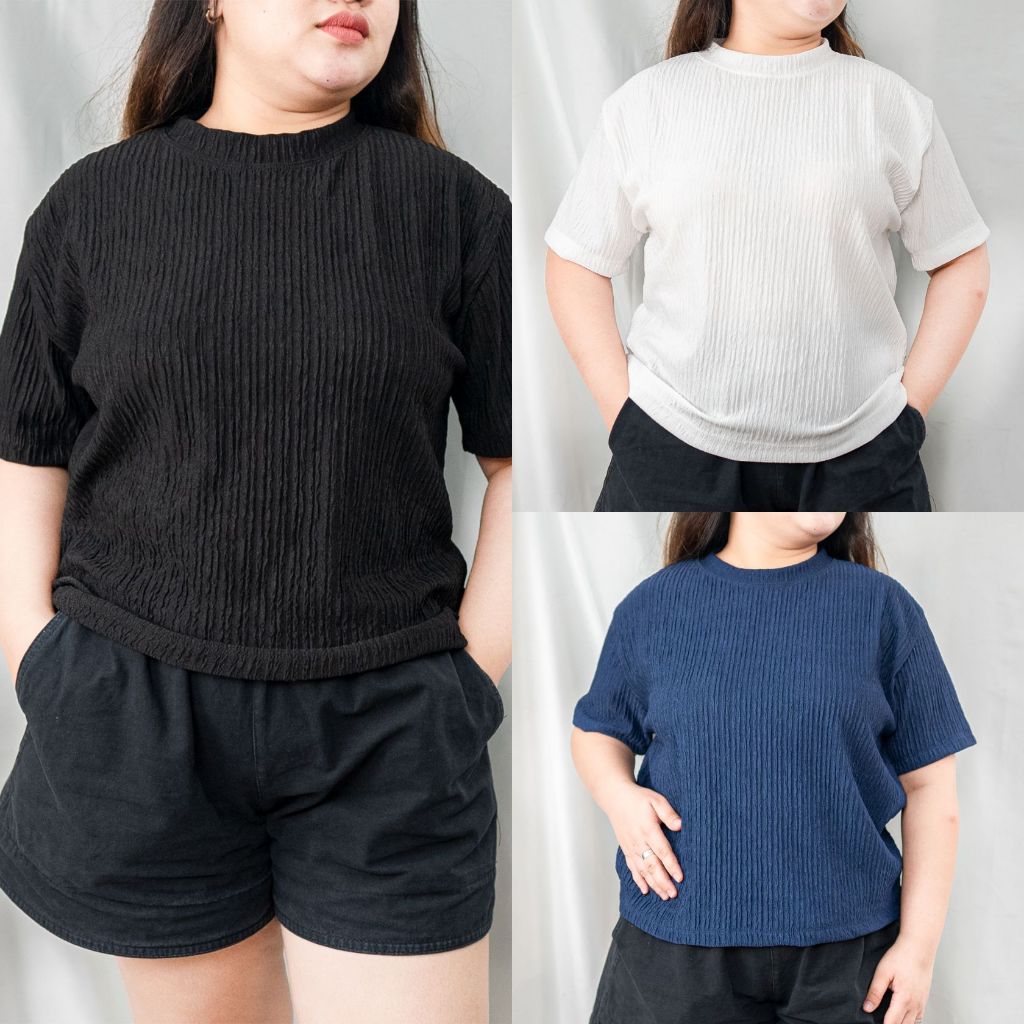 KILY.PH Plus Size Oversize Round Neck Hanging Blouse Full Length Bark ...