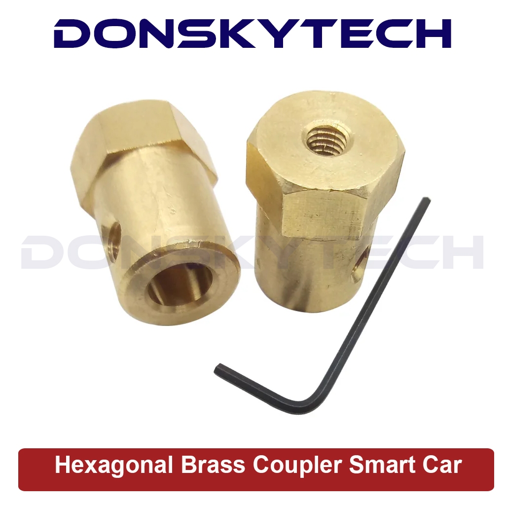 Hexagonal Brass Coupler Coupling for Arduino Raspberry Pi Smart Robot Toy Car | Shopee Philippines