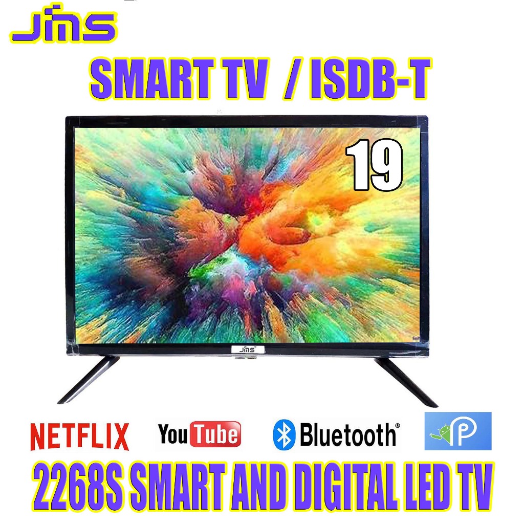 JMS SMART TV DIGITAL ISDB-T WITH BLUETOOTH LED TV 2268S SMART WITH 19 INCH SCREEN | Shopee ...