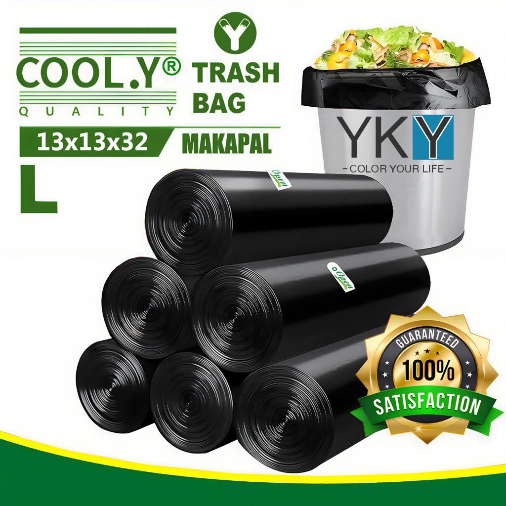 Garbage Bag Black Trash Bag Makapal Plastic Garbage Bag Strong Plastic ...
