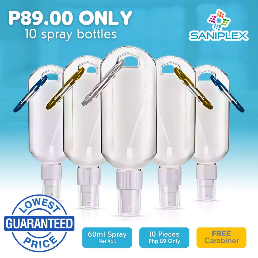 Saniplex Refillable Alcohol Sprayer 10pcs Portable Travel Size ...