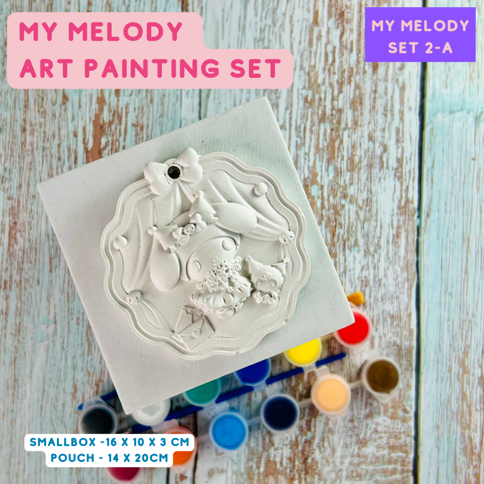 MY MELODY 2A ART PLASTER PAINTING SET / PARTY GIVEAWAYS GIFTS/ART/WITH ...
