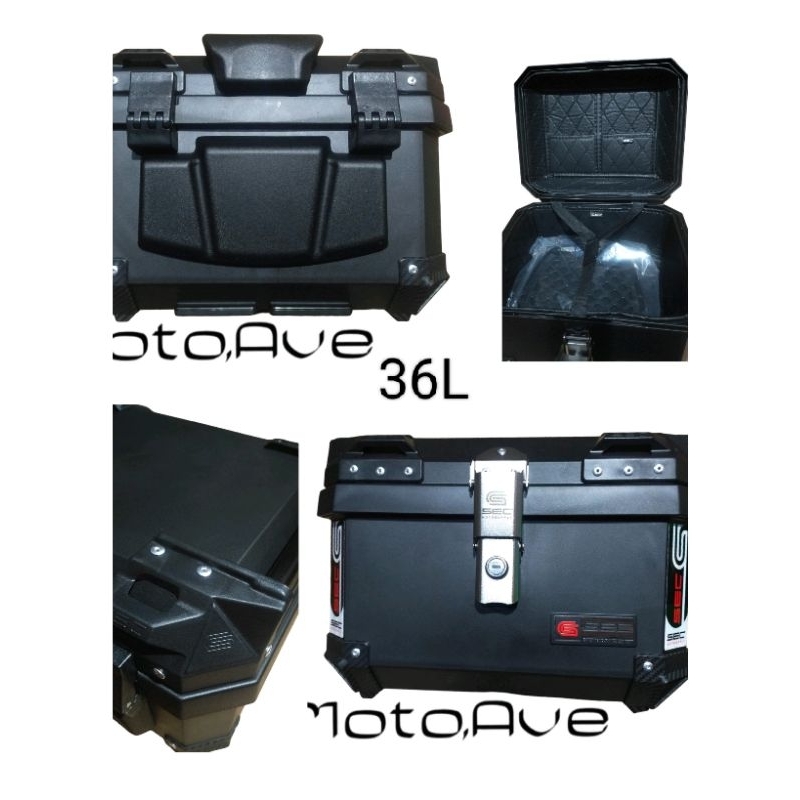 SEC Secure hard plastic top box 36L, 45L, 56L | Shopee Philippines