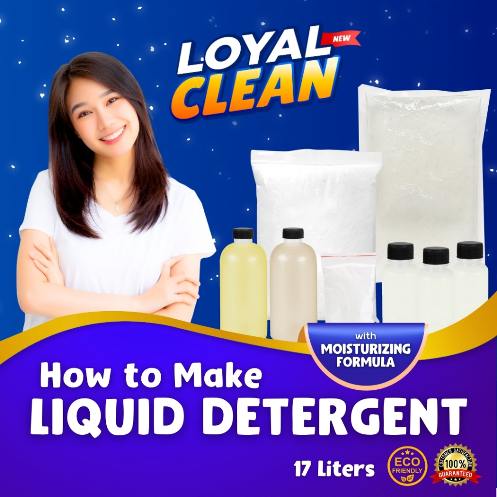 LoyalClean Premium Liquid Detergent Kit 17Liters Yield Complete Mixture DIY Set Laundry Soap ...
