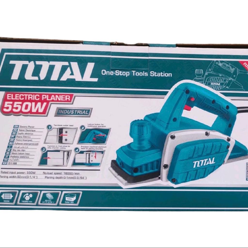 TOTAL ELECTRIC PLANER 550W/750W Premium Industrial TOOLS TL5508216 ...